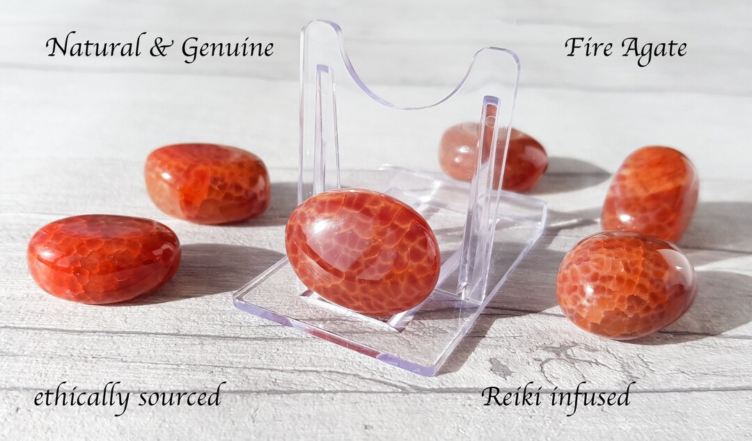 Fire Agate Pebbles, Premium Quality Large Gemstone Tumble Stones ...