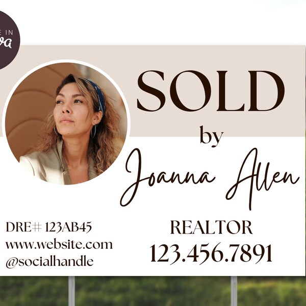 Realtor Sold Sign - Etsy
