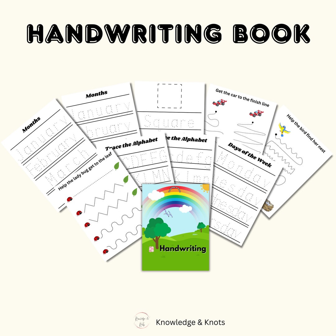 Handwriting Book PDF Prek Handwriting Kindergarten Handwriting ...
