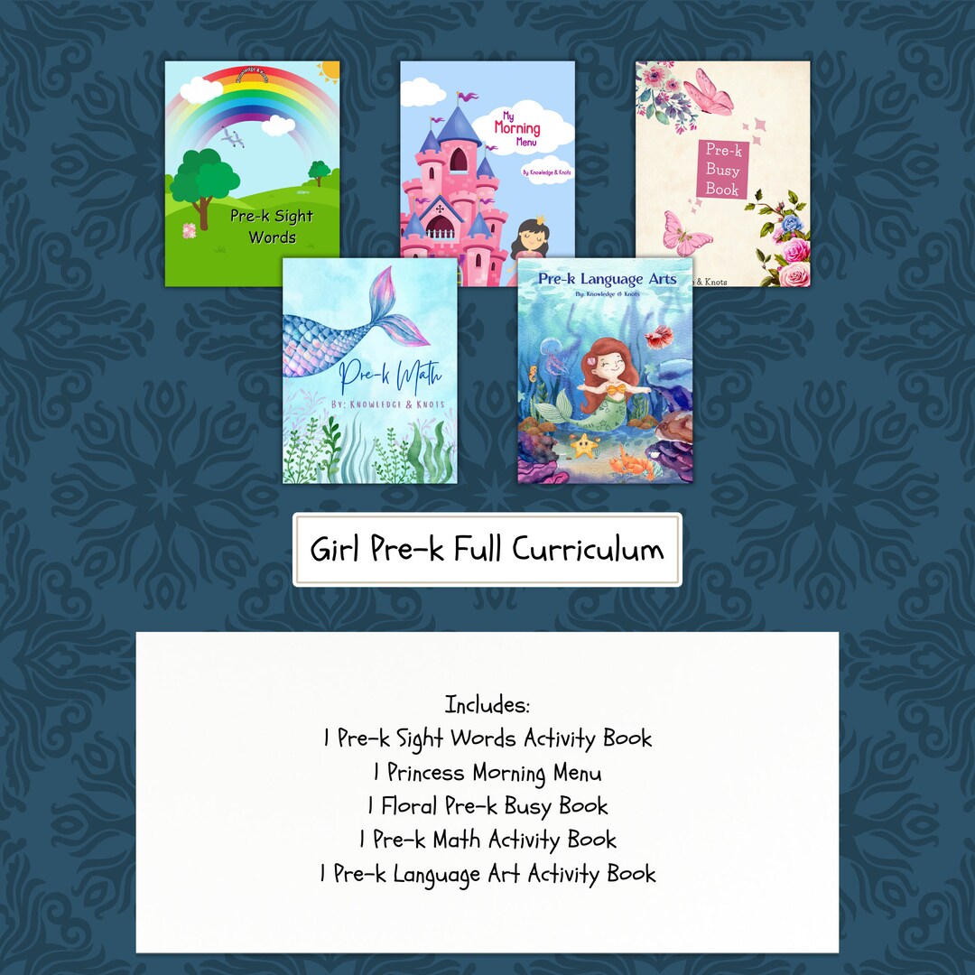 Girl Pre-k Full Curriculum Preschool Bundle Preschool Curriculum ...