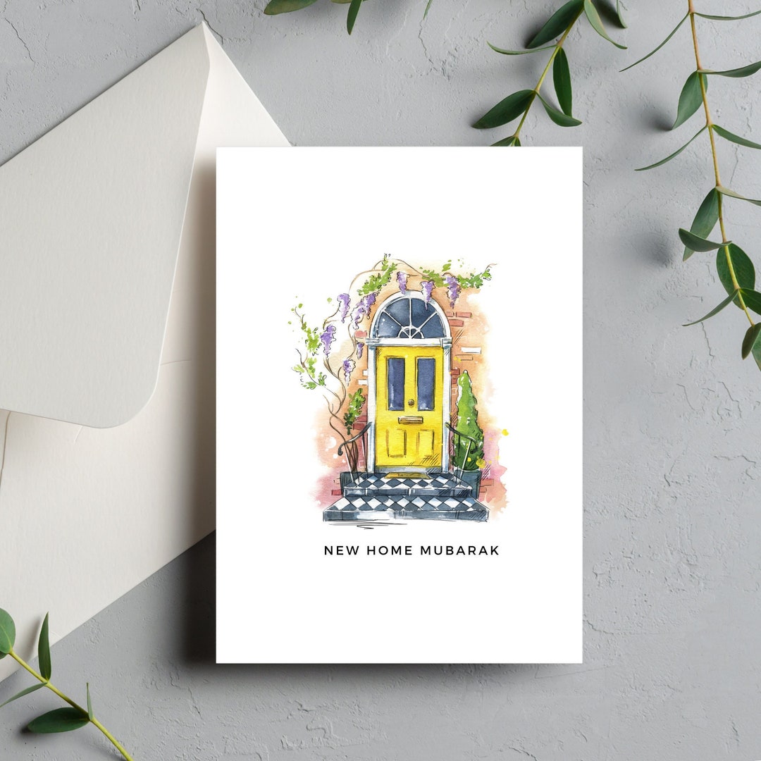 House Warming Mubarak Card, New Home Mubarak Card, Islamic Greeting ...