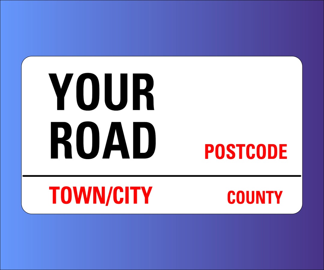 London Street Signs Road Names Custom Digital Download - Etsy