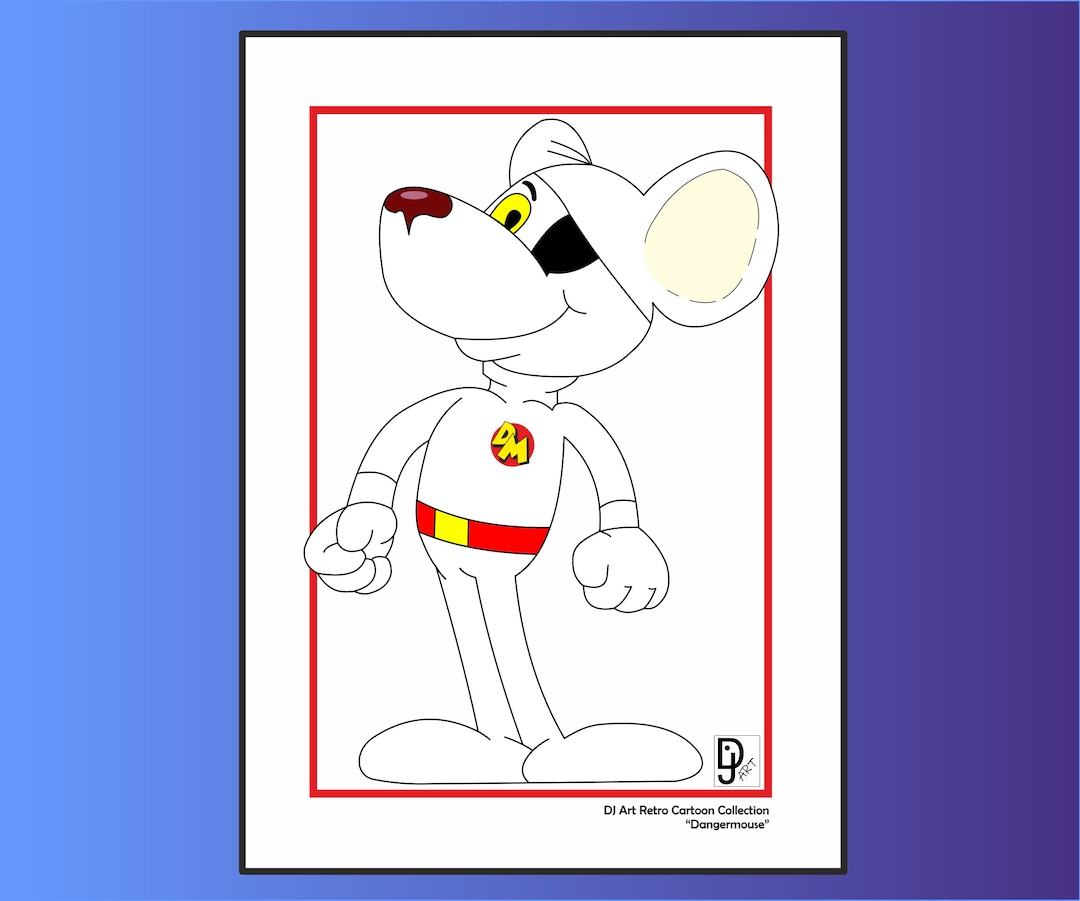 Danger Mouse Art Print DIGITAL DOWNLOAD Dangermouse - Etsy