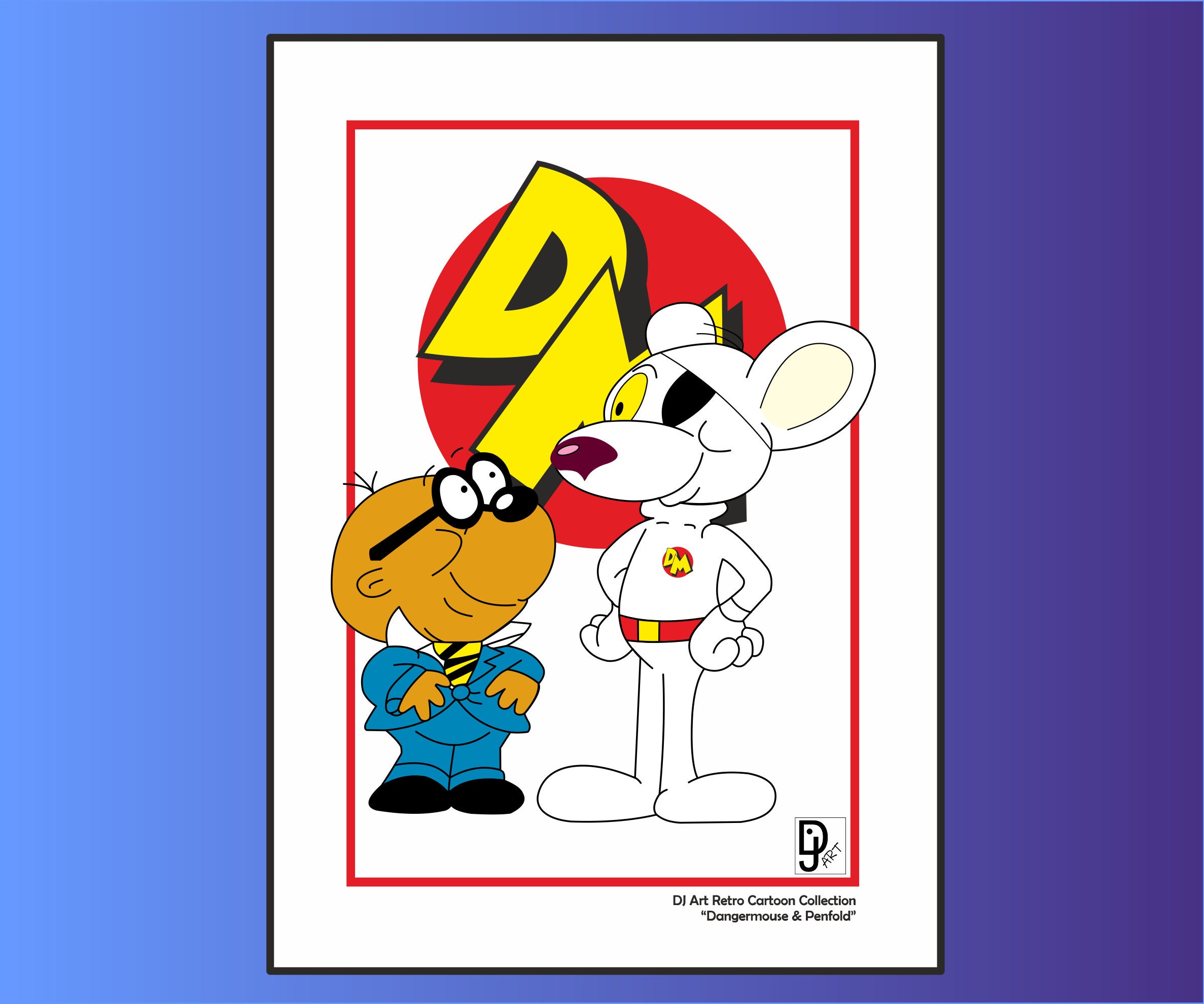 Danger Mouse & Penfold Art Print DIGITAL DOWNLOAD Dangermouse - Etsy