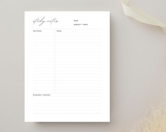 Medical Study Notes - Etsy