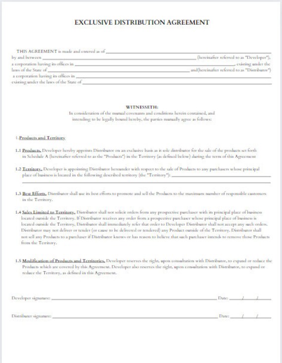 Exclusive Distribution Agreement - Etsy
