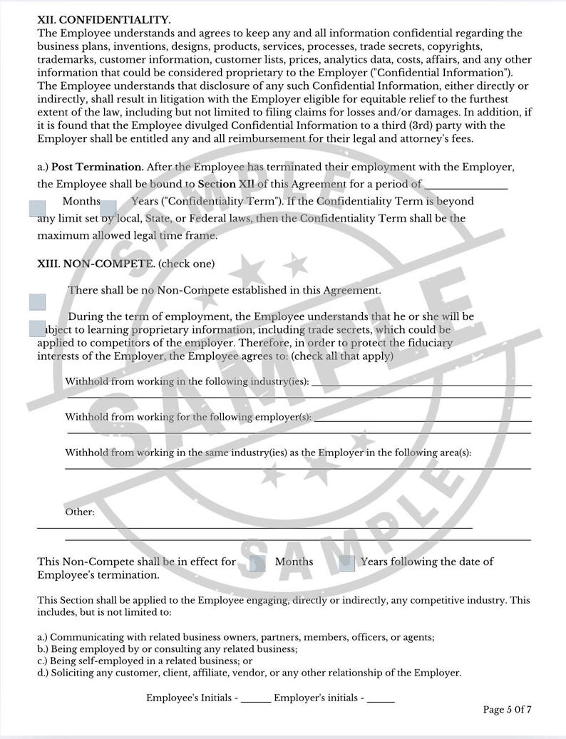 Comprehensive Employment Agreement Template: Legal Professional ...