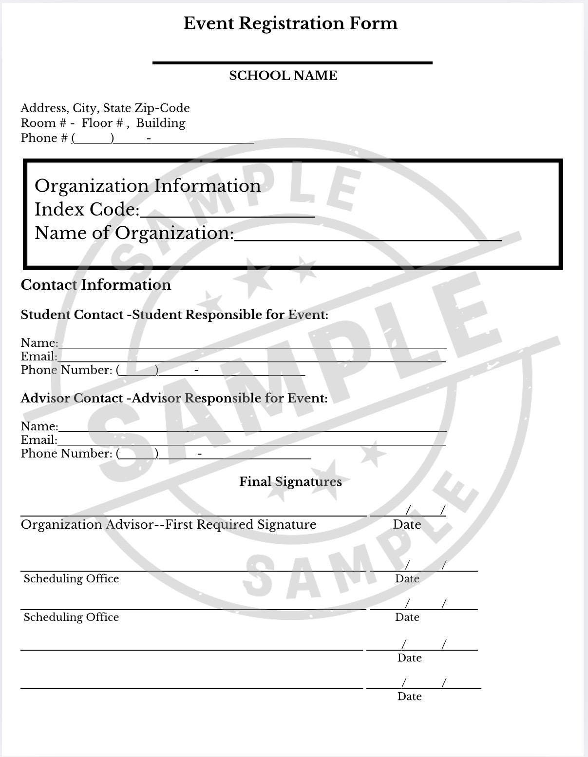 Customizable Event Registration Form Template: Digital Download for ...