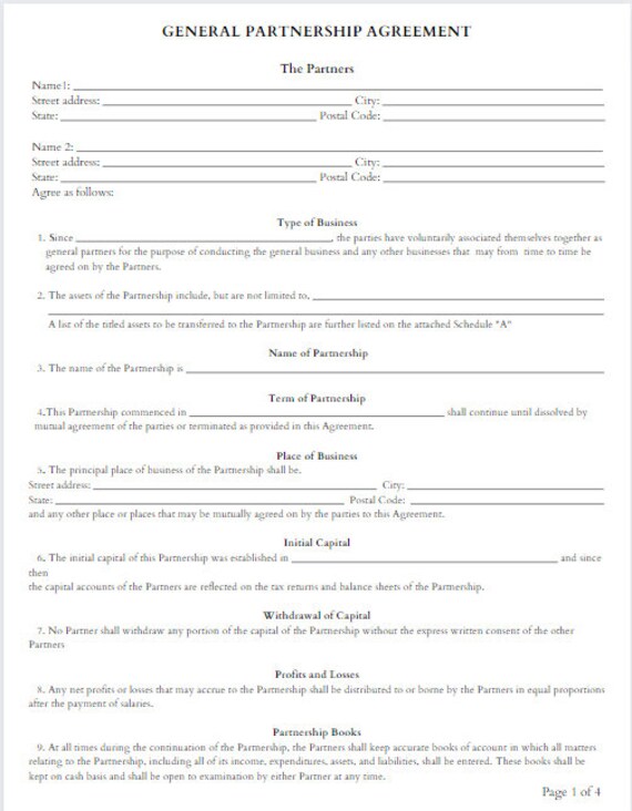 General Partnership Agreement | Etsy