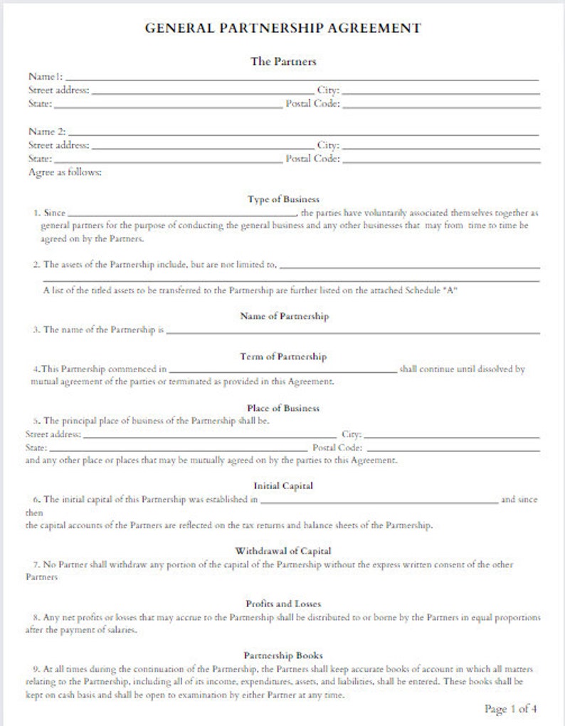 General Partnership Agreement - Etsy