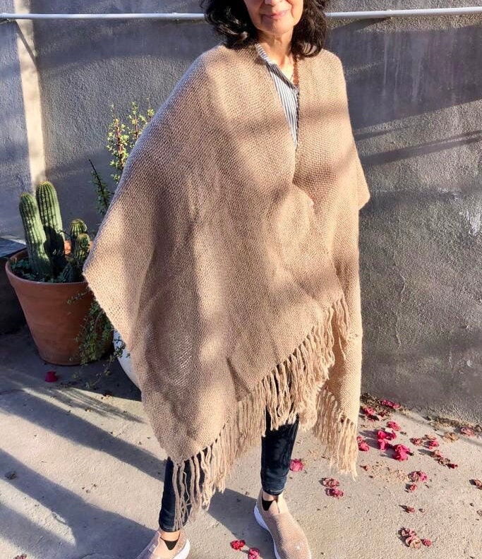 Argentinian Llama Ruana Rustic Llama Ruana Handmade Ruana Great Gift ...