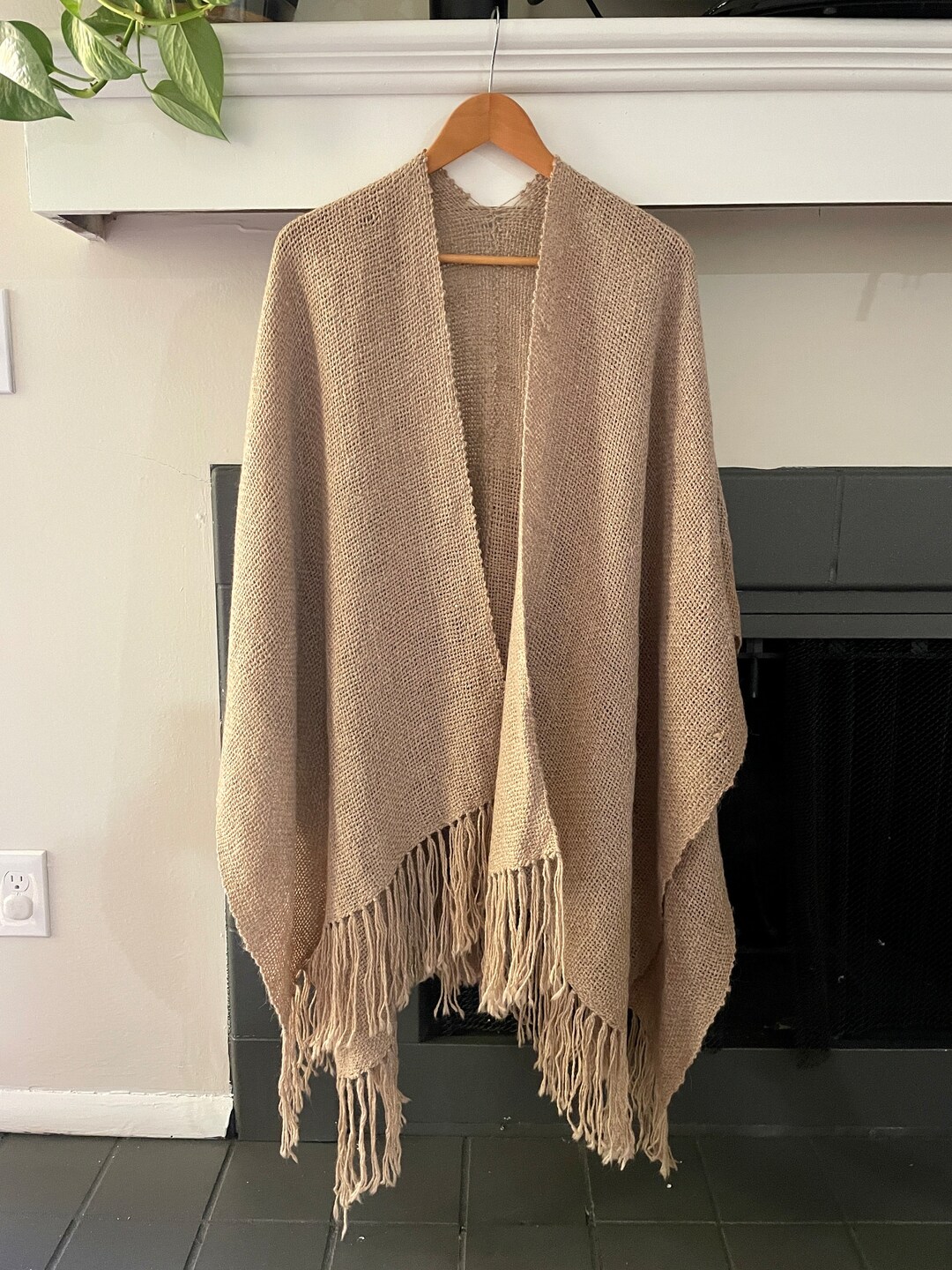 Argentinian Llama Ruana Rustic Llama Ruana Handmade Ruana Great Gift ...