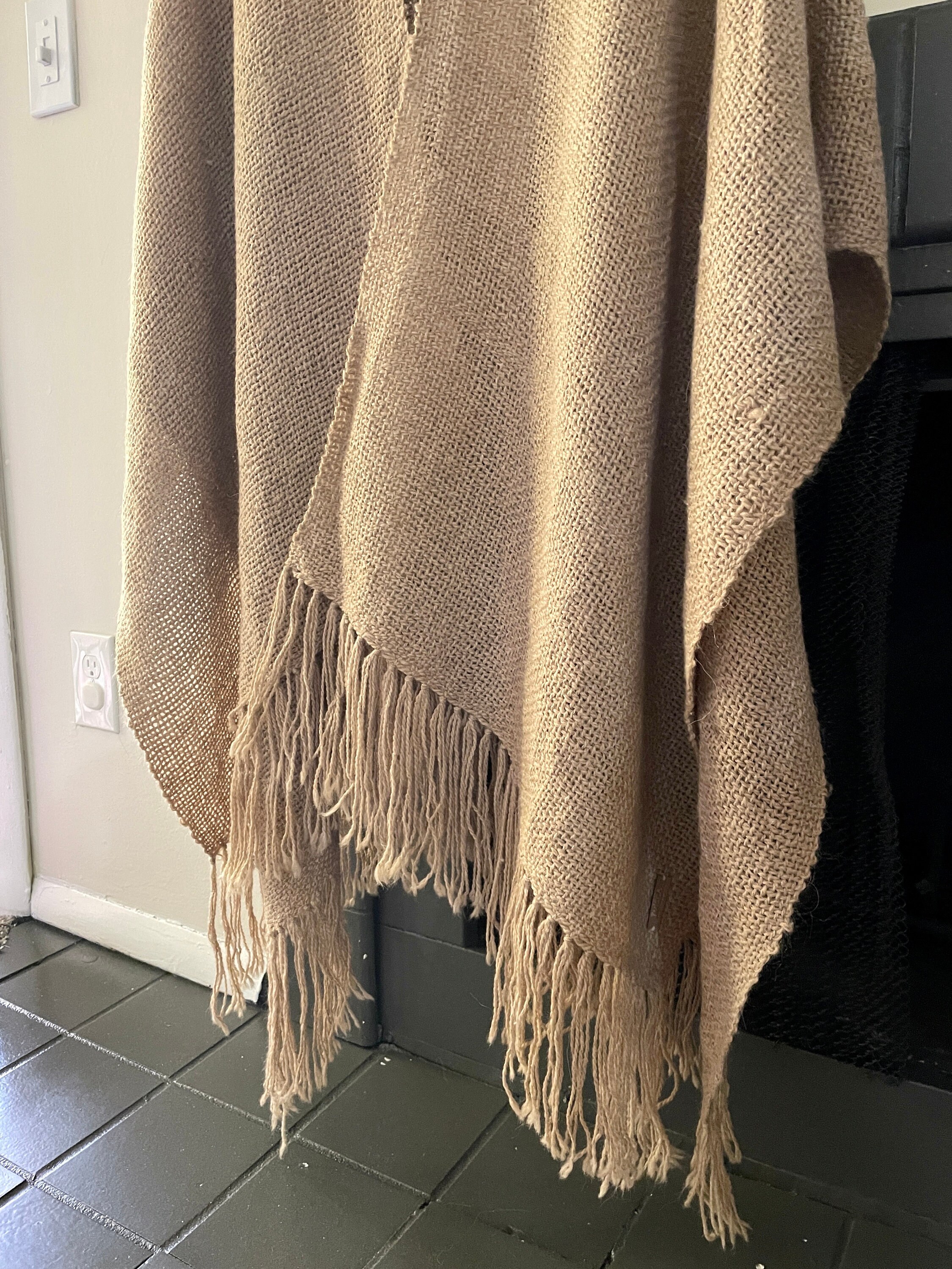 Argentinian Llama Ruana Rustic Llama Ruana Handmade Ruana Great Gift ...