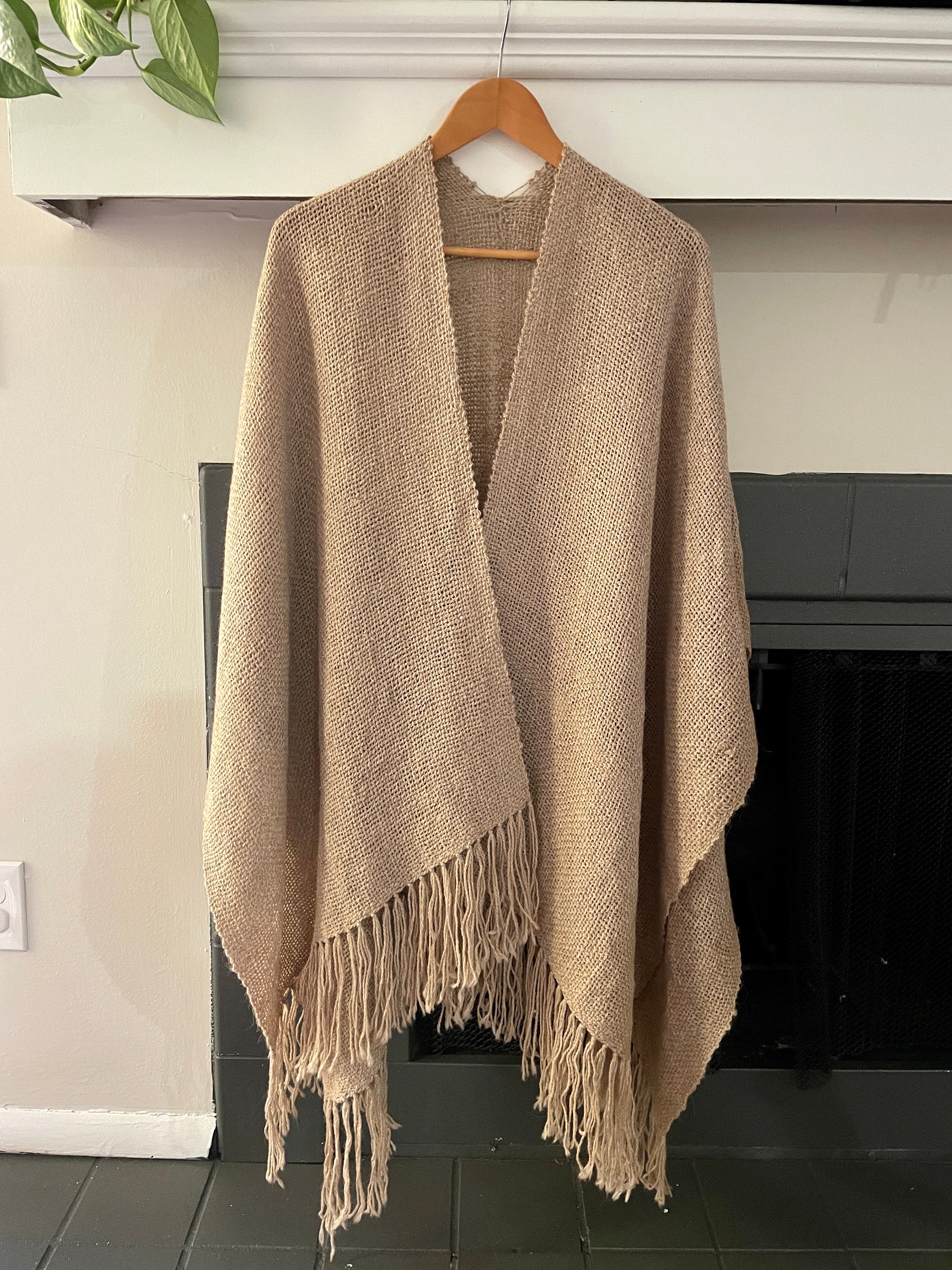 Argentinian Llama Ruana Rustic Llama Ruana Handmade Ruana Great Gift ...