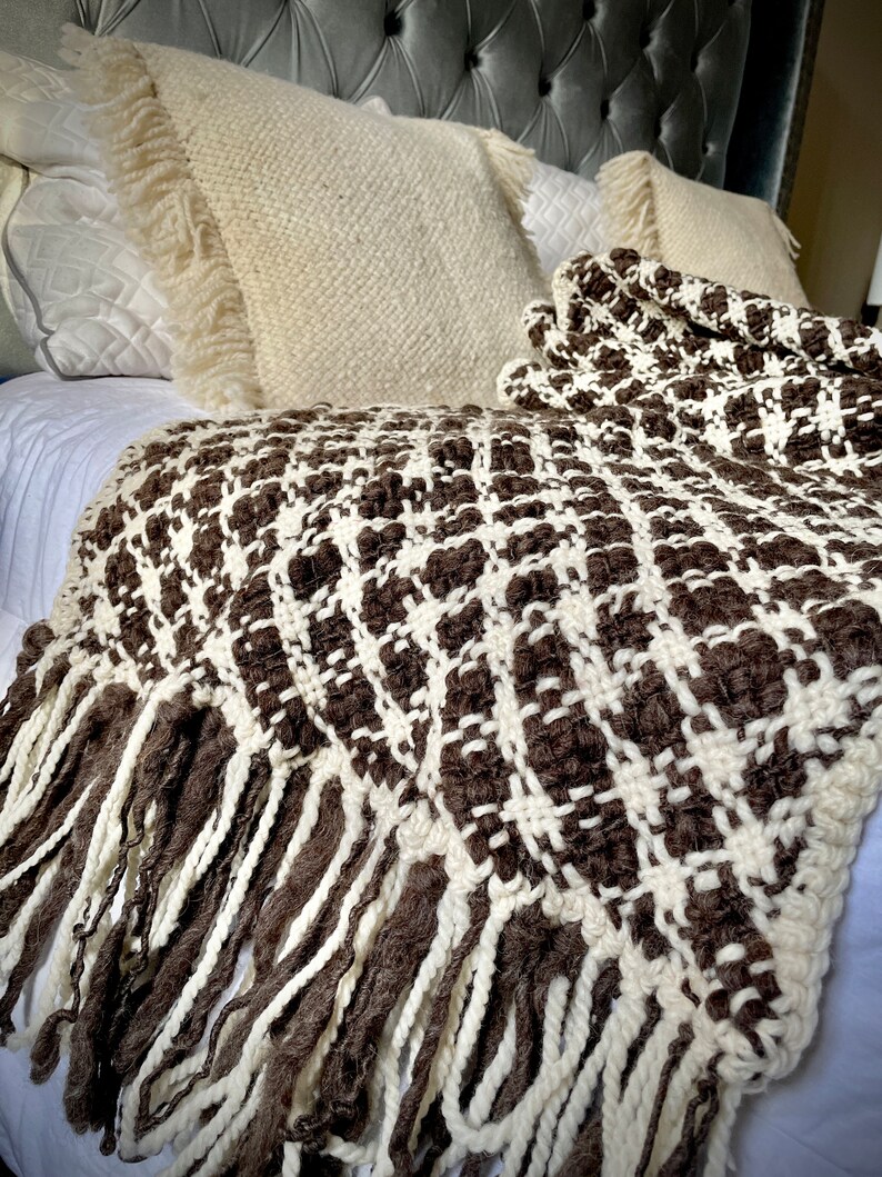 Luxury Handwoven Sheep Wool Shawl / Blanket – Soft & Warm Throw ...