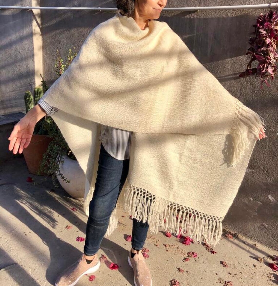 Luxury Argentinian Llama Ruana Llama Ruana Handmade Ruana Great Gift ...