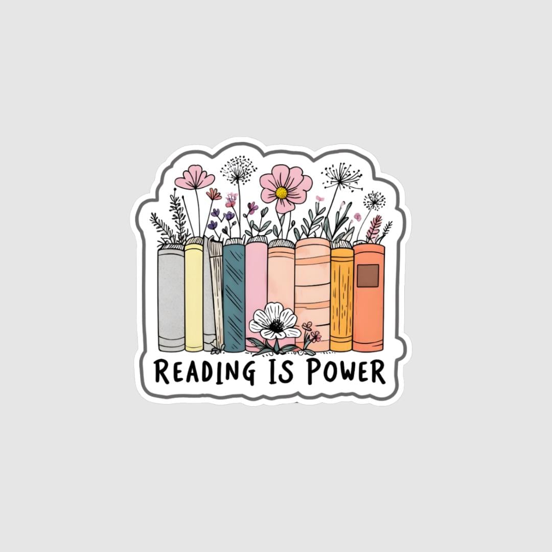 Vinyl Stickers | Reading is Power | Book Lover | Sticker for Her ...