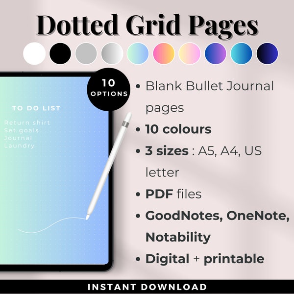 Dot Grid Paper - Etsy