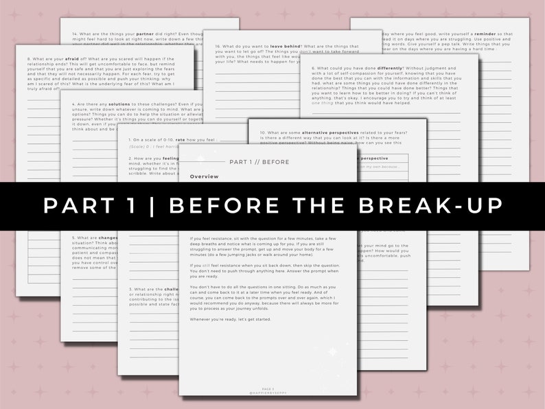 Divorce Journal With Prompts, Divorce Therapy Workbook, Divorce Therapy ...