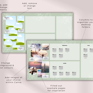 CANVA EDITABLE Vision Board Desktop Wallpaper Organizer Aesthetic ...