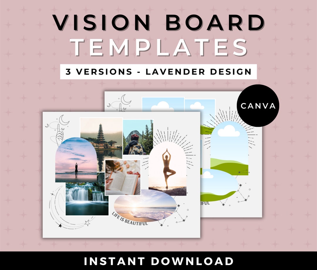 Printable 2024 Vision Board, Printable Pdf Mood Board for Women ...