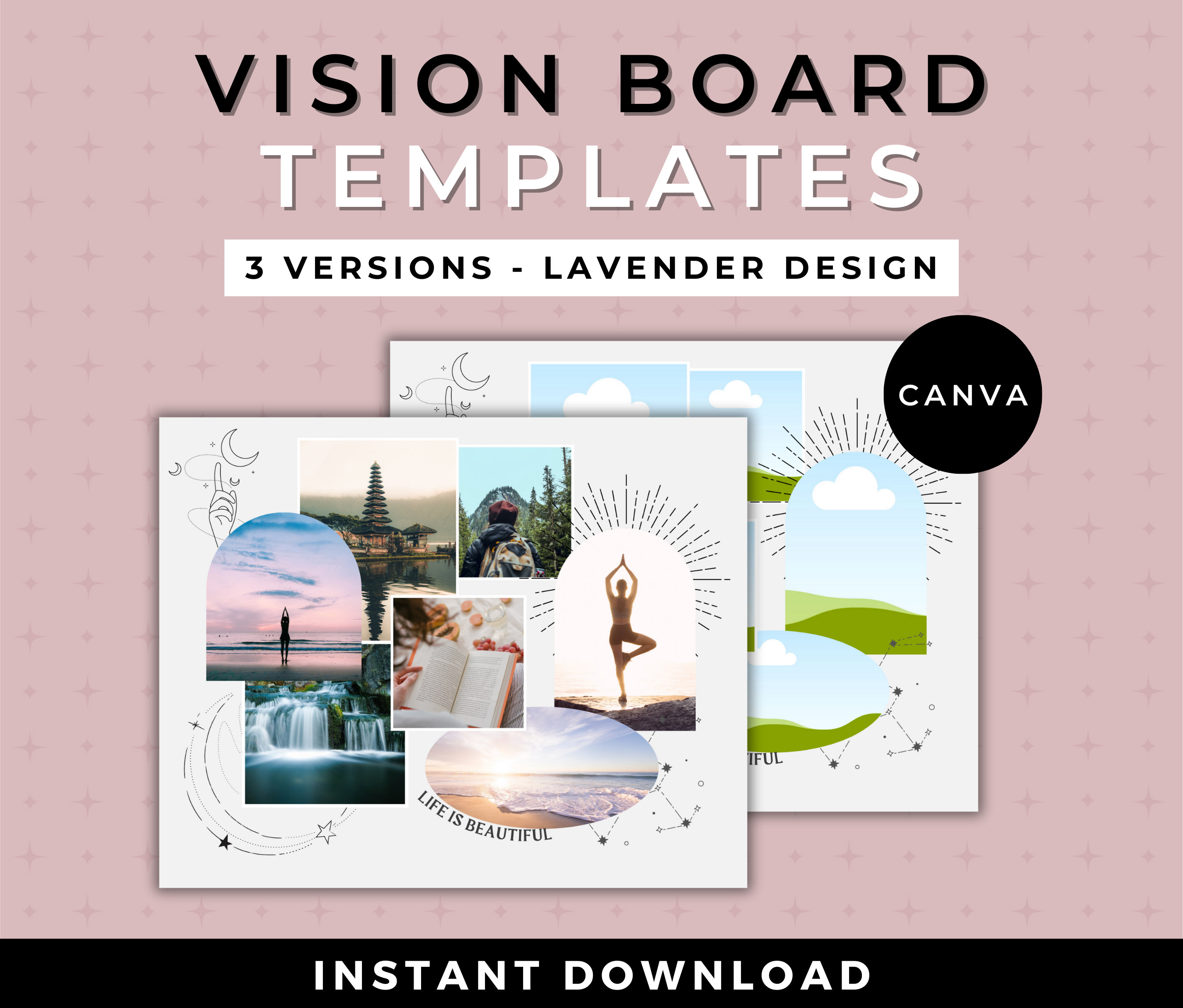 Printable 2024 Vision Board, Printable Pdf Mood Board for Women ...