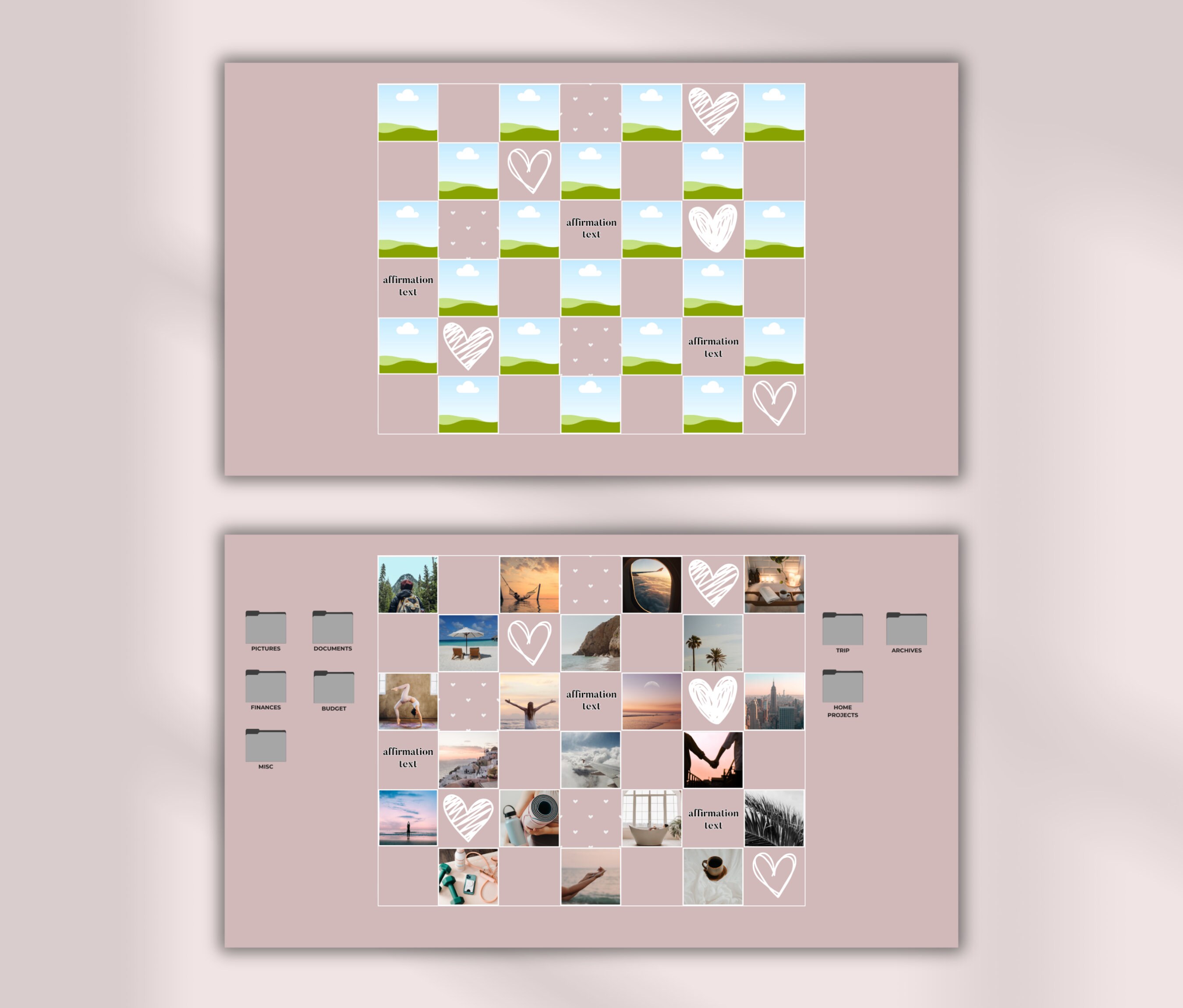 VISION BOARD KIT 2024 Desktop Wallpaper Vision Board Canva Desktop ...