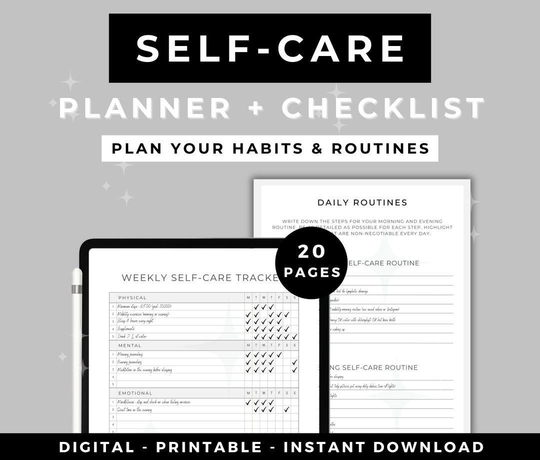 Wellness Goal Planning, 2023 Daily Wellness Planner Mental Health ...