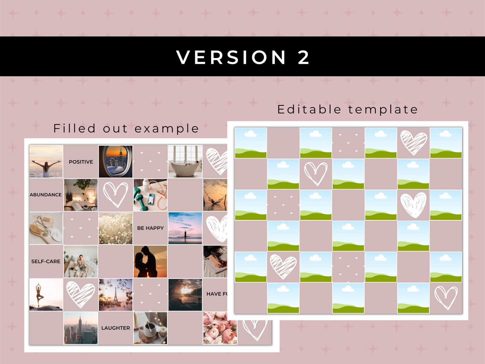 Printable 2024 Vision Board, Printable Pdf Mood Board for Women ...