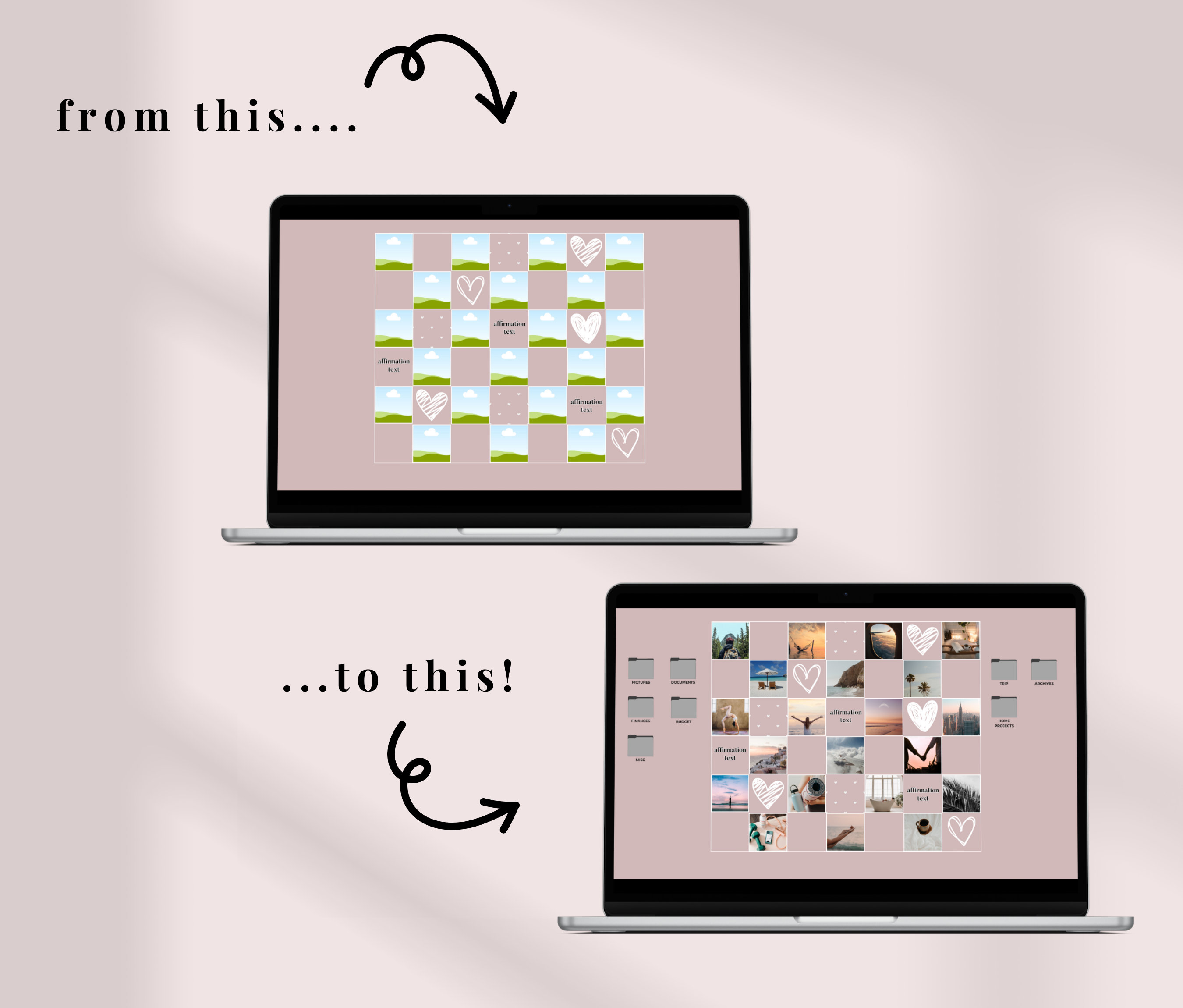 VISION BOARD KIT 2024 Desktop Wallpaper Vision Board Canva Desktop ...