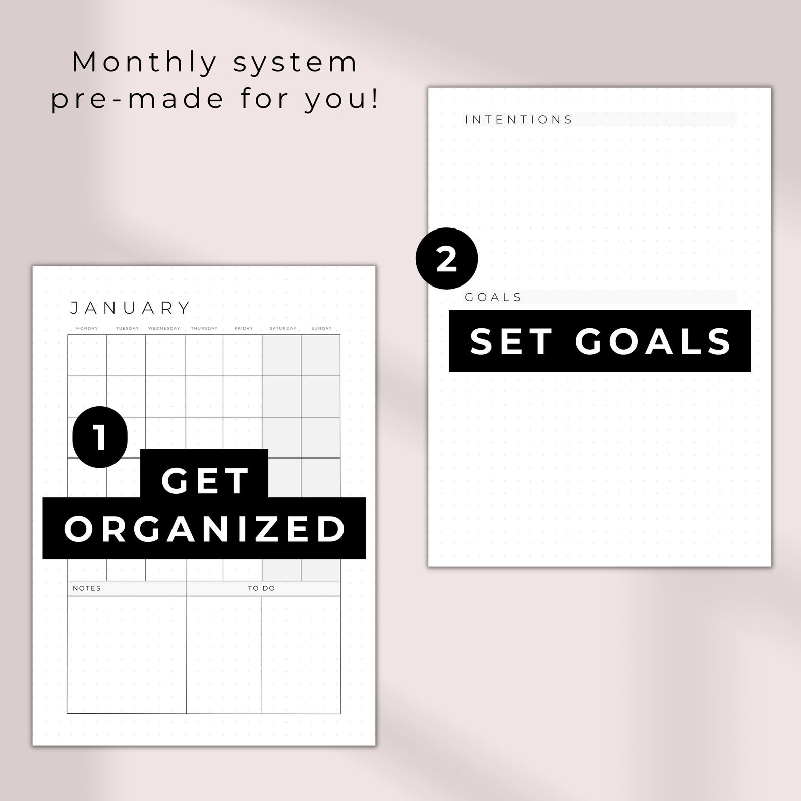 PREMADE BULLET JOURNAL Printable Goal Setting Workbook, Bullet ...