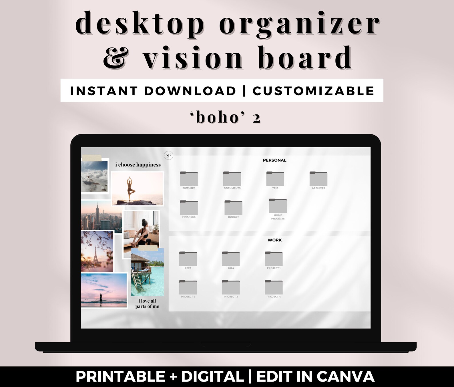 VISION BOARD 2024 Desktop Wallpaper Vision Board Canva Vision - Etsy Canada