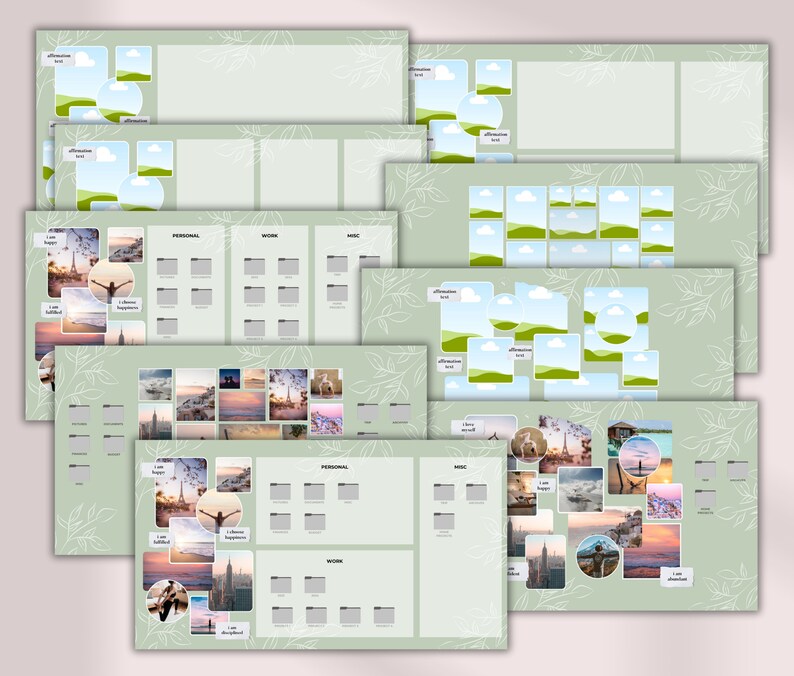 CANVA EDITABLE Vision Board Desktop Wallpaper Organizer Aesthetic ...