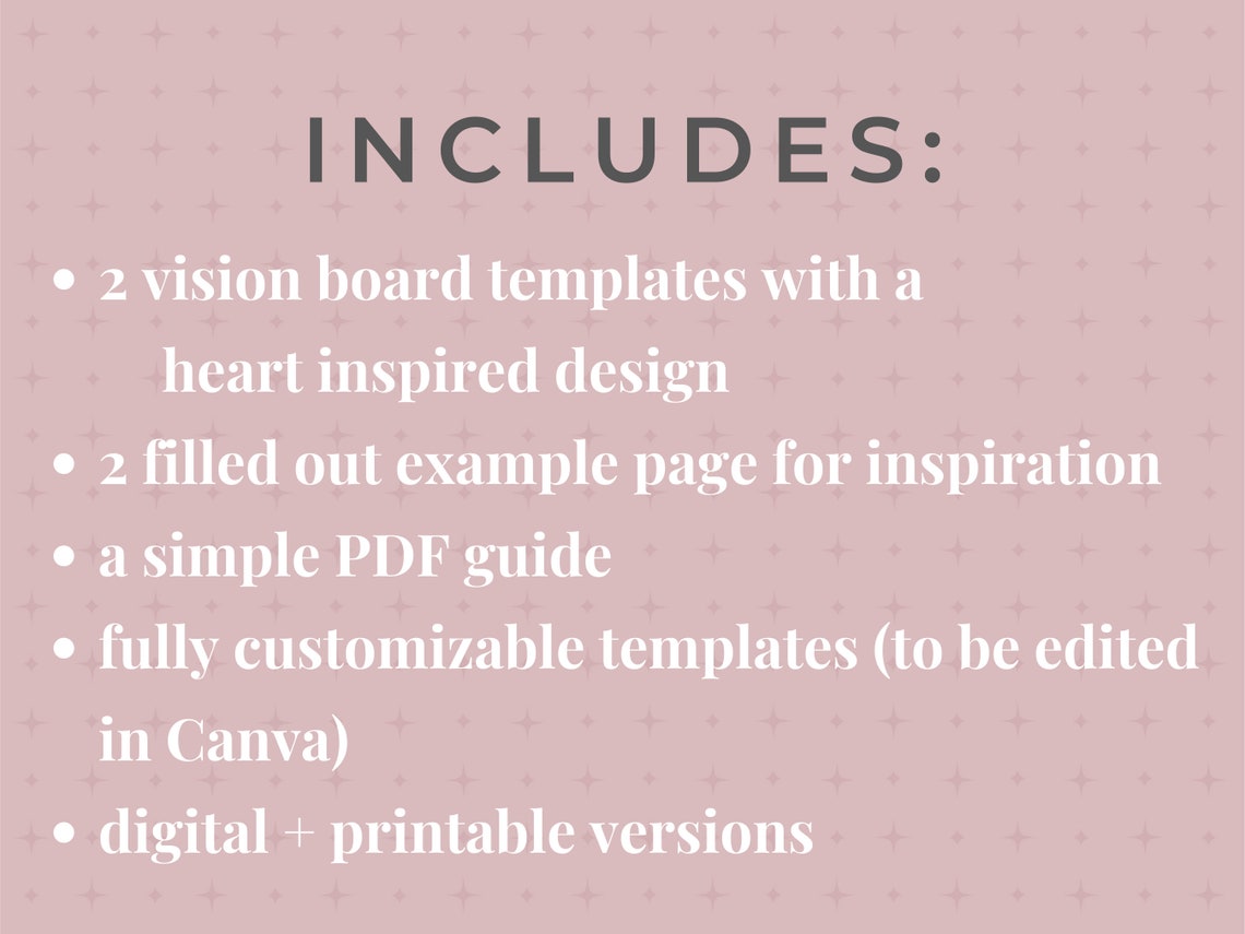 Printable 2024 Vision Board, Printable Pdf Mood Board for Women ...