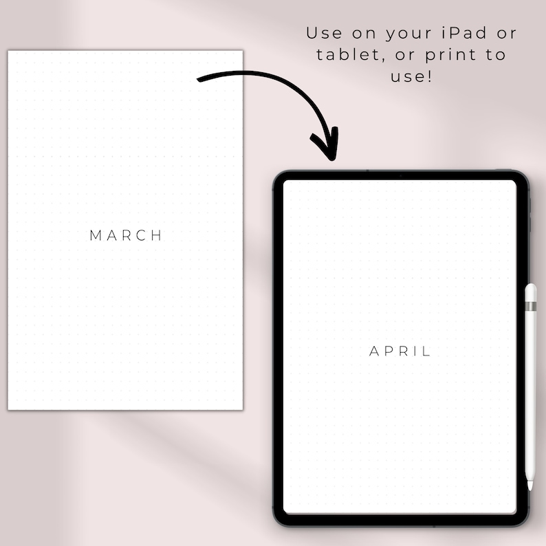 PREMADE BULLET JOURNAL Printable Bujo Pages Monthly Covers, Bullet ...