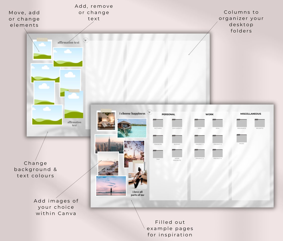 VISION BOARD 2024 Desktop Wallpaper Vision Board Canva, Vision Board ...