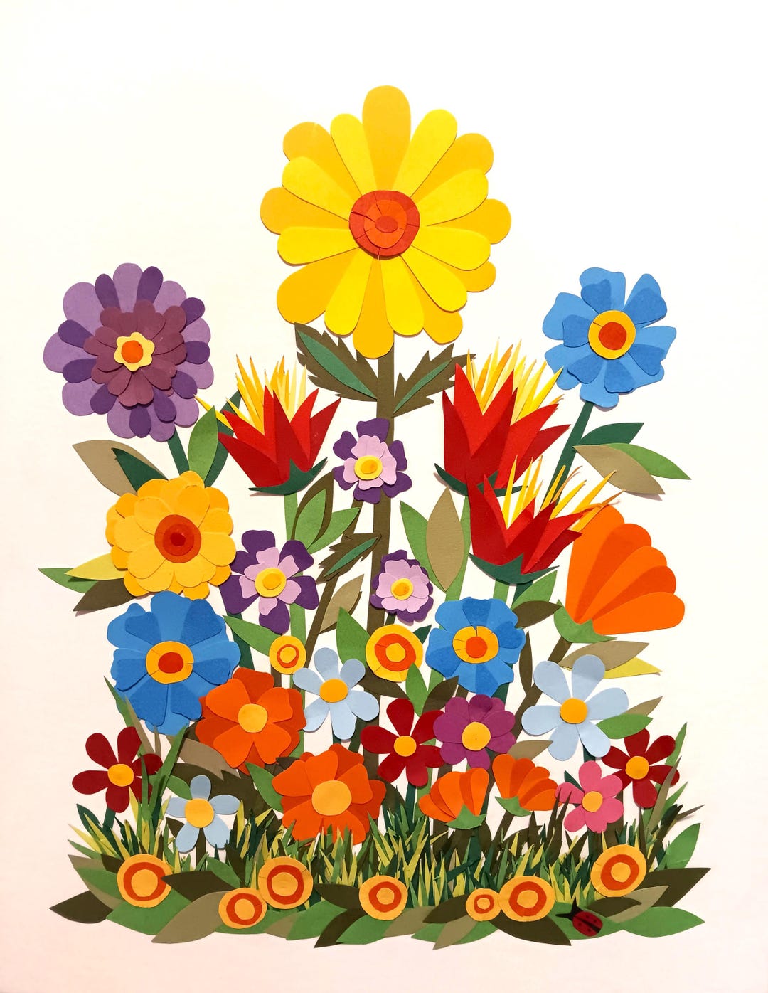 Hand Cut Paper Art flower Power - Etsy