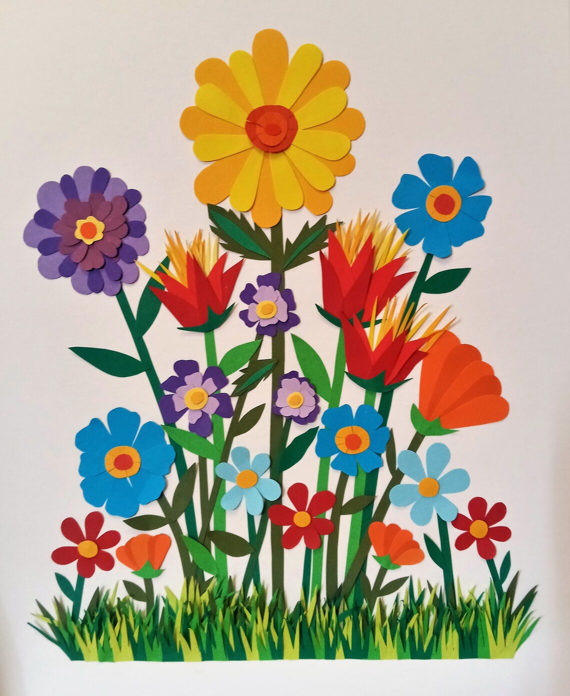 Hand Cut Paper Art flower Power - Etsy