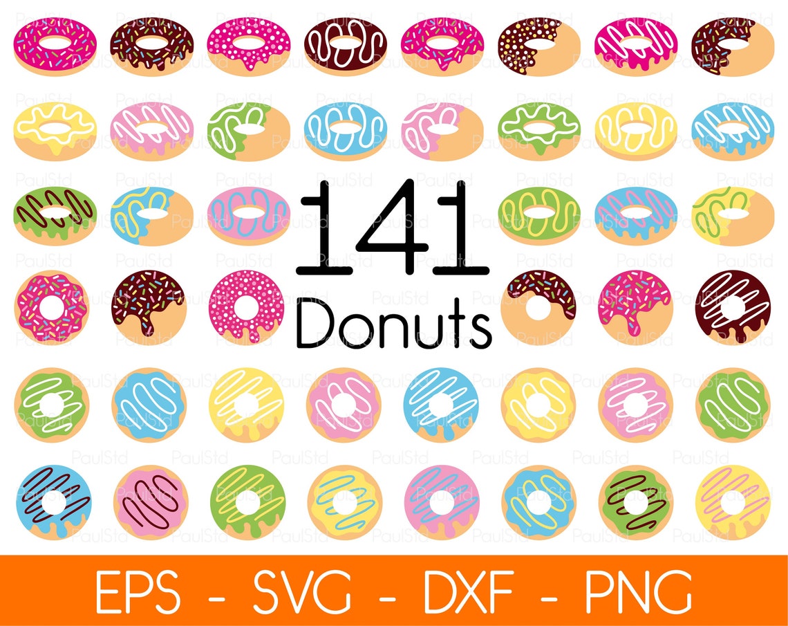 Donut SVG Bundle Sprinkle Donut Svg Colorful Donut Svg | Etsy