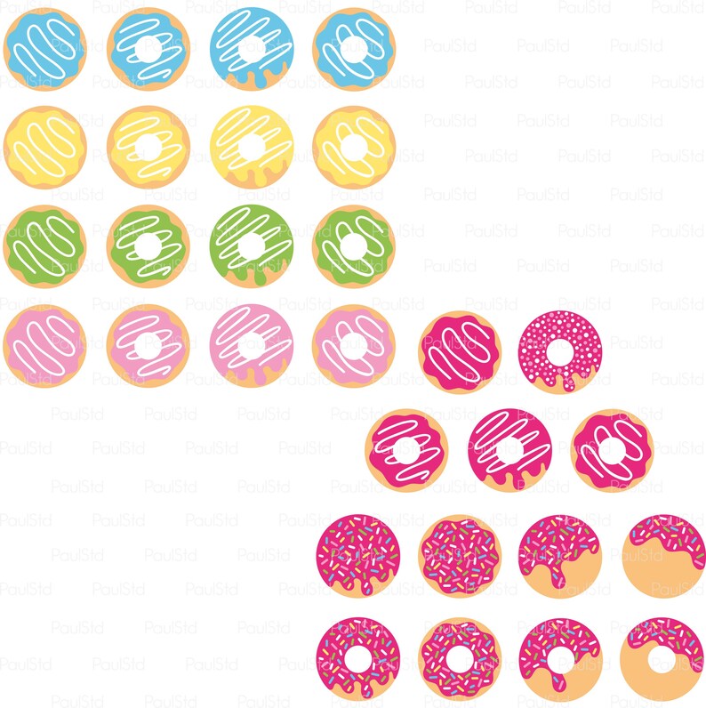 Donut SVG Bundle Sprinkle Donut Svg Colorful Donut Svg Donut With ...