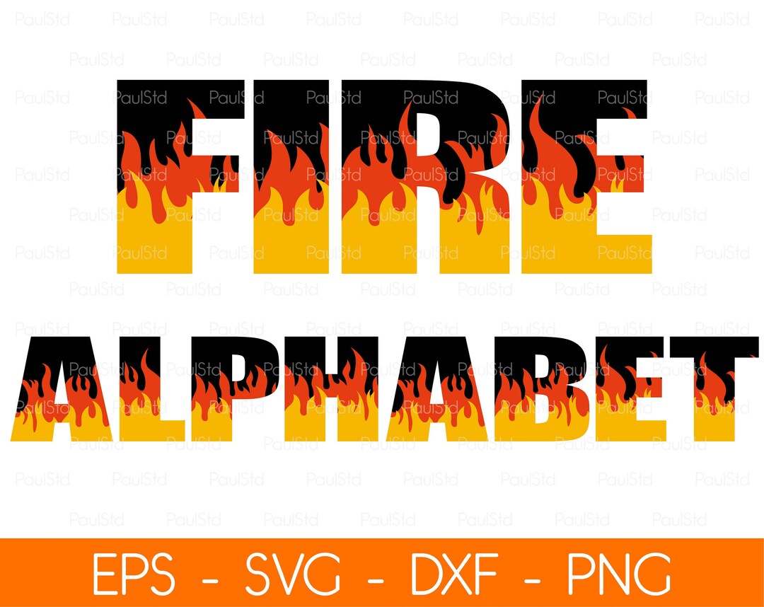 Flame font - Fire font - Blaze font svg - Flame alphabet eps - Fire ...