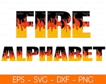 Fireman Font Svg - Etsy