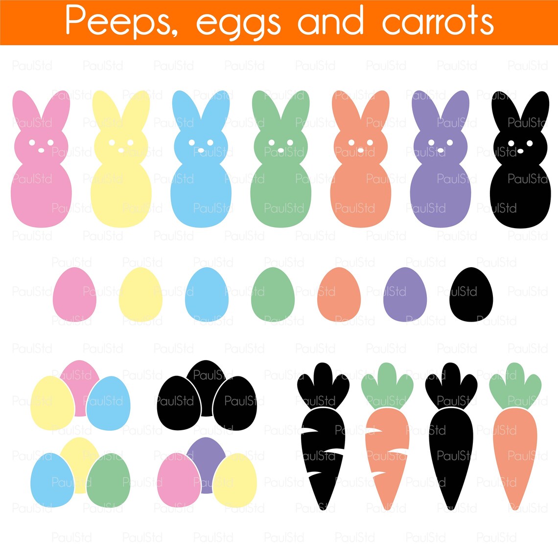 Bunny Face Svg Easter Egg Hunt Svg Carrot Svg Hello | Etsy