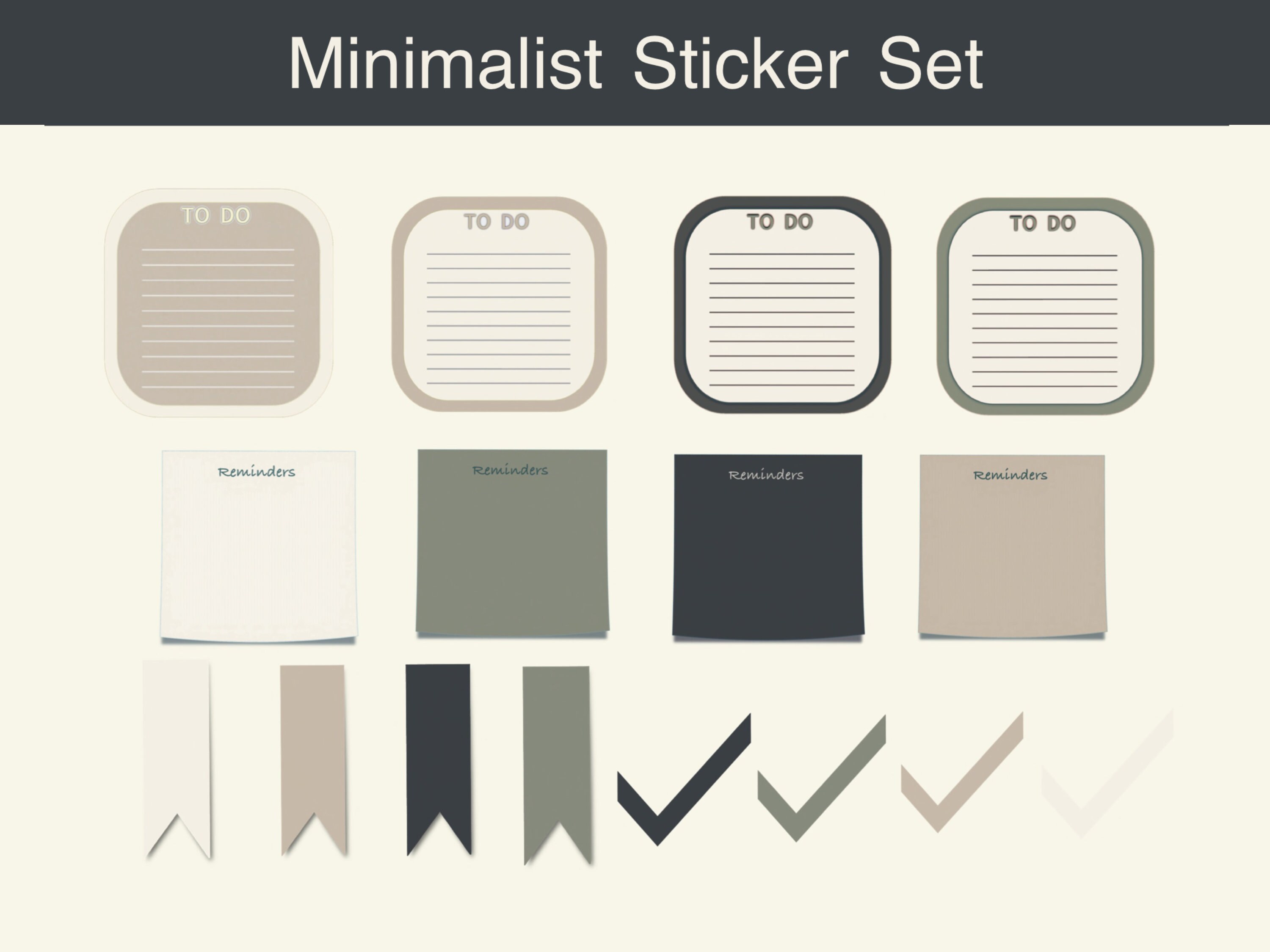 Goodnotes Sticker Sheet and Sticker PNGS Planner Digital Stickers for ...