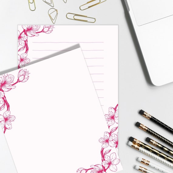 Printable Stationary Notepad Digital Stationary Writing - Etsy
