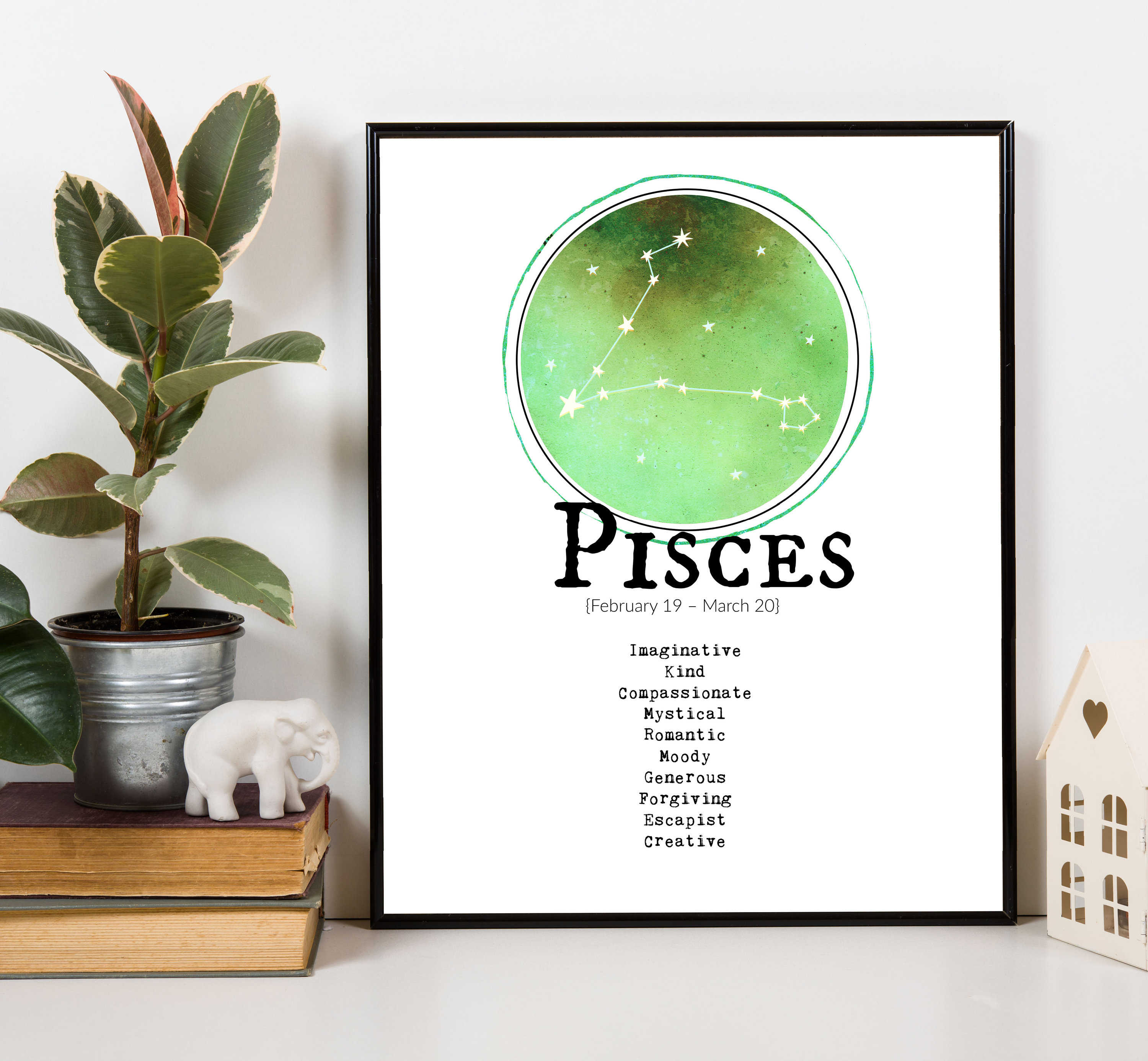 PISCES | PRINTABLE Art | Zodiac Sign | Personality Traits | PISCES ...