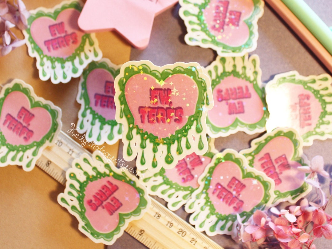 Melting Heart Trans Rights Sticker, Anti Terf - Etsy