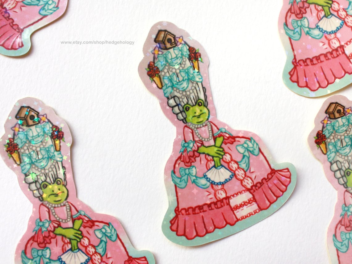 Kawaii Rococo Frog Sticker, Cute Frog Sticker for Frog Lovers - Etsy UK