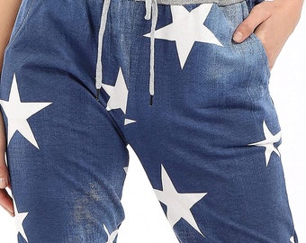 Star Print Pants | Etsy