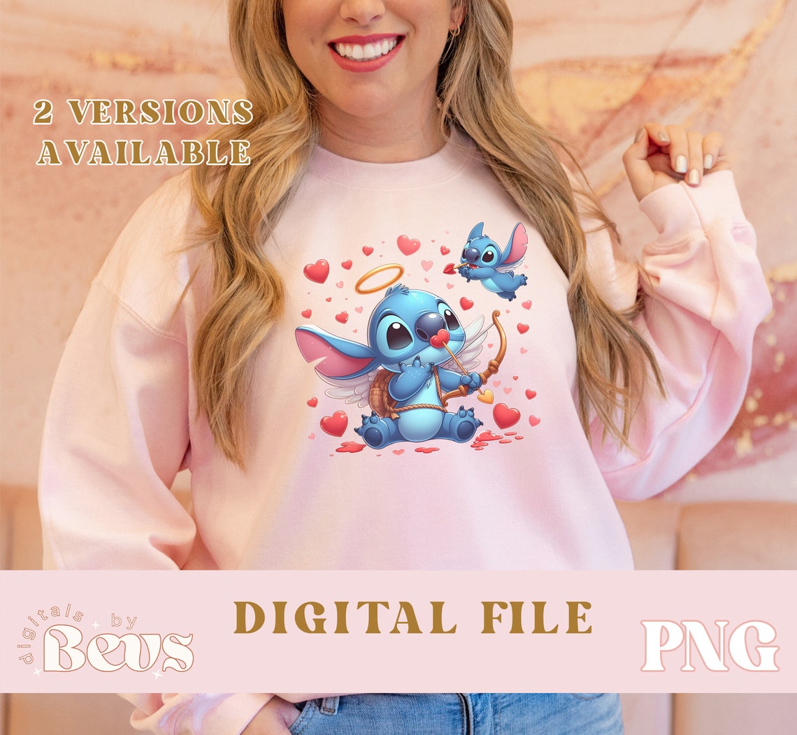 Cupid Stitch Png, Valentines Stitch Digital File, Valentines Day Stitch ...